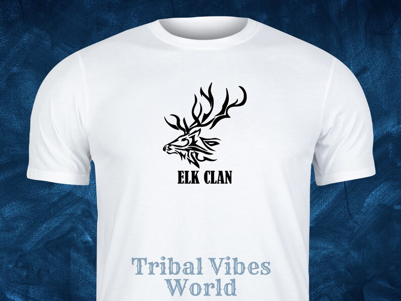 Elk Clan Native American T-shirt | Wildlife Elk Shirt | Black or White ...