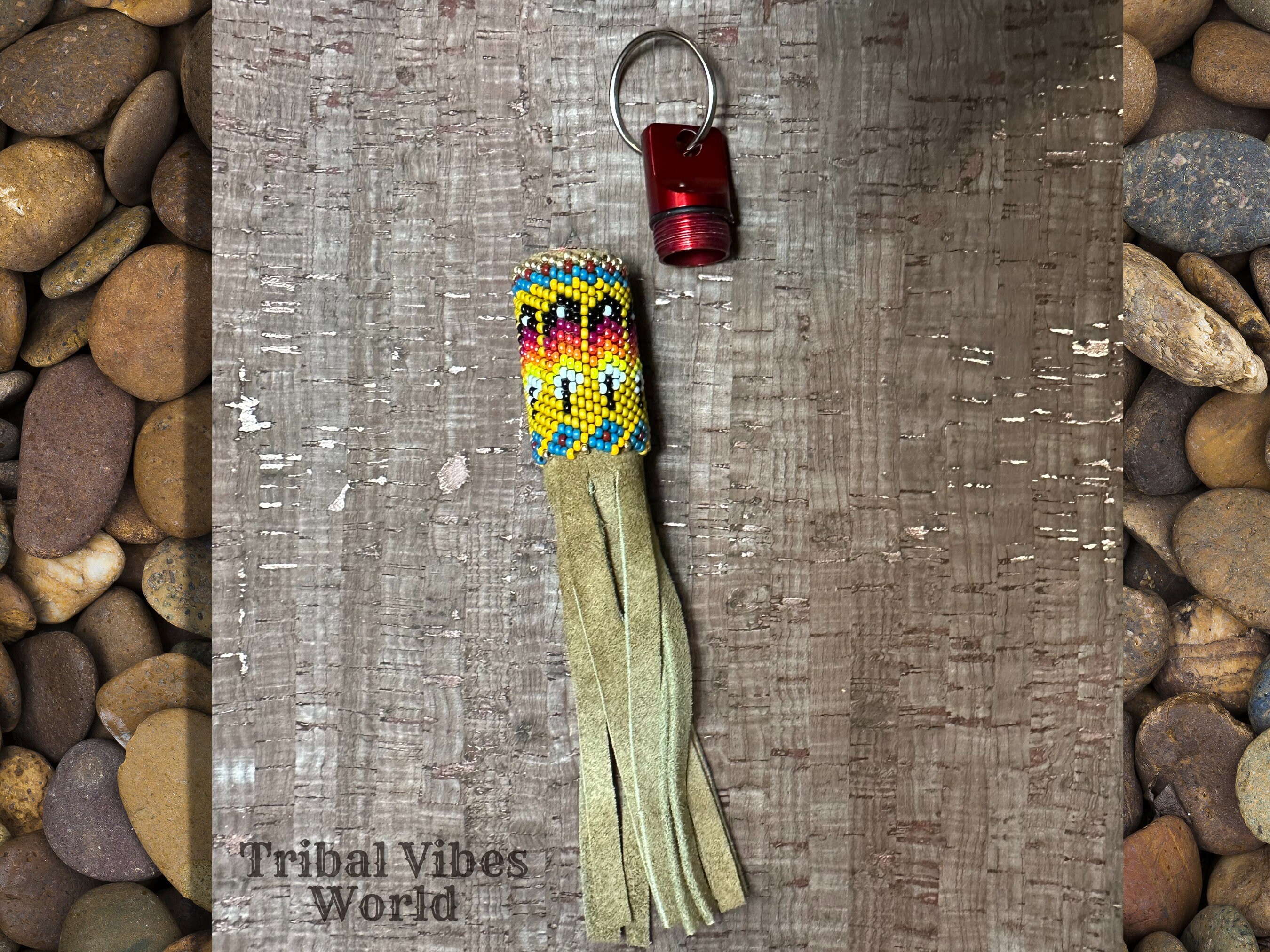 Peyote Stitch Native Beaded Keychain Native American Beaded Pill Case ...