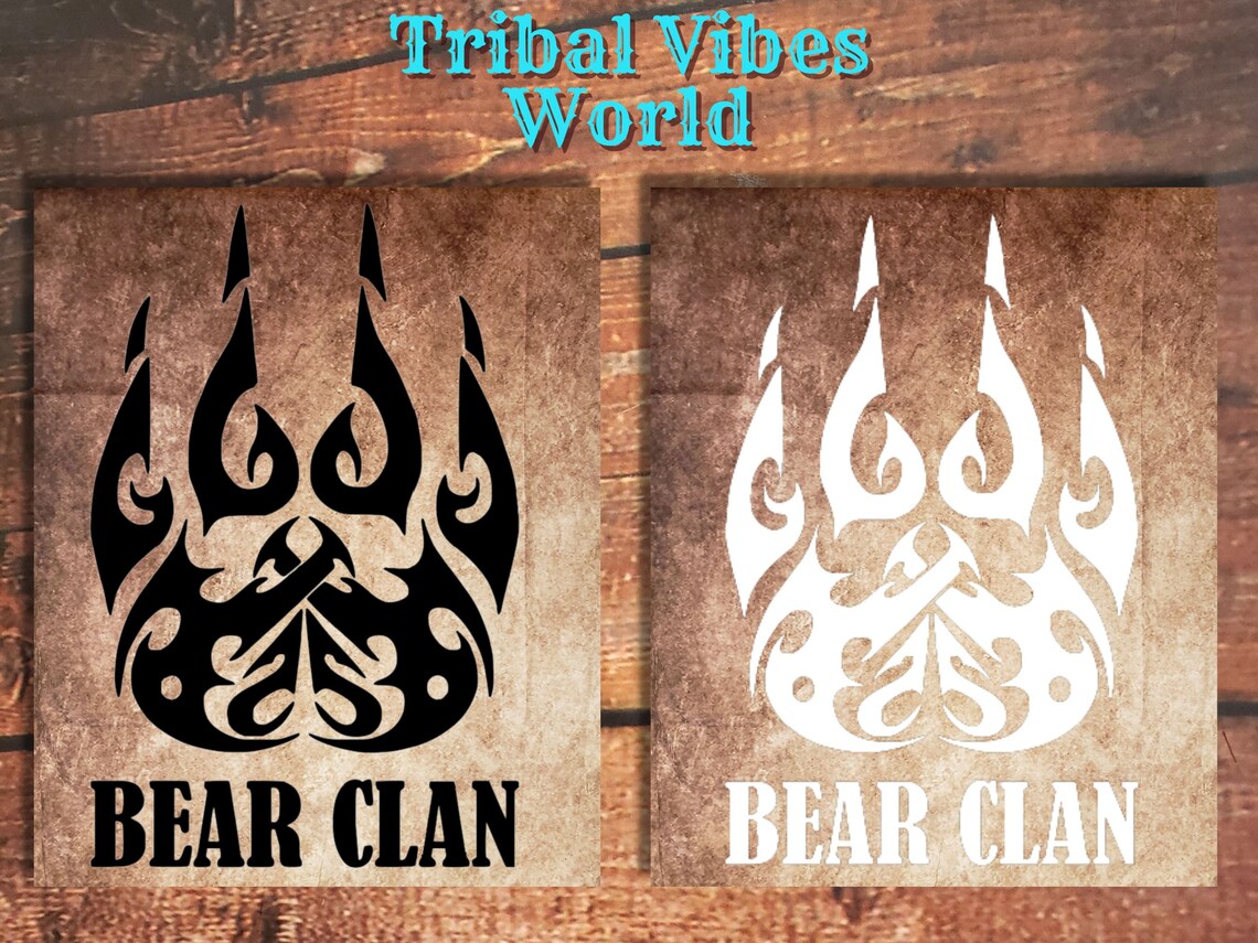 Bear Clan Native American T-shirt | Bear Claw Shirt | Bear Paw | Black ...