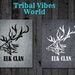 Elk Clan Native American T-shirt | Wildlife Elk Shirt | Black or White ...