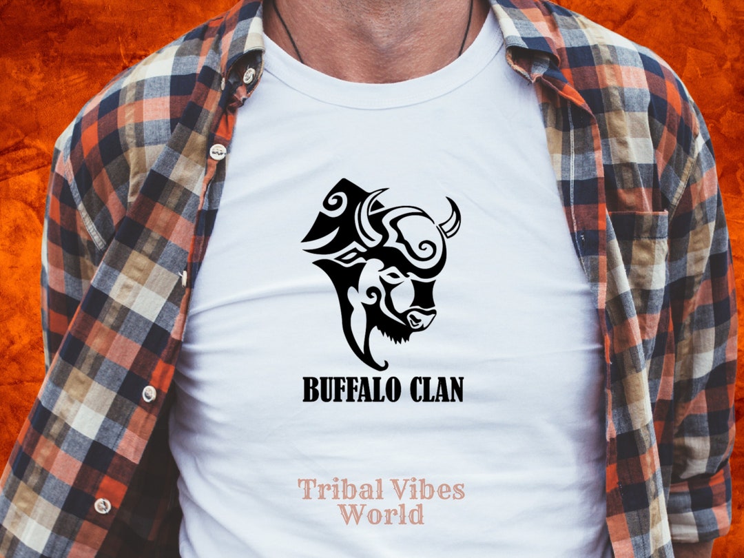Buffalo Clan Native American T-shirt | Wildlife Bison Shirt | Black or ...