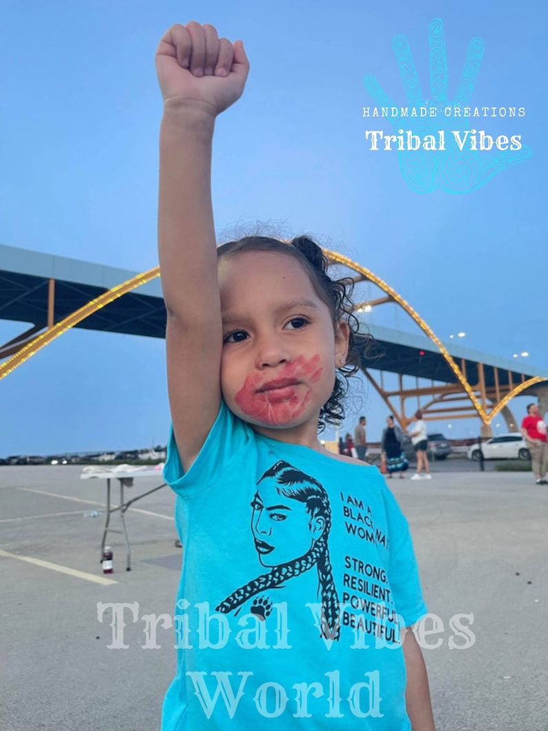 Native American & Black Woman Pride Tee Strong Resilient Afro ...