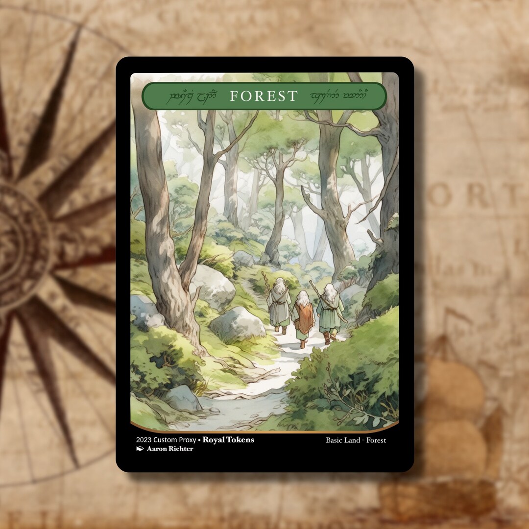 Forest Basic Lands LOTR Journey to Middle Earth Custom - Etsy