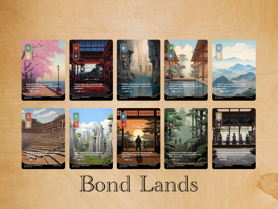 10x Bond Lands Japanese Custom Alternate Art Set - Etsy