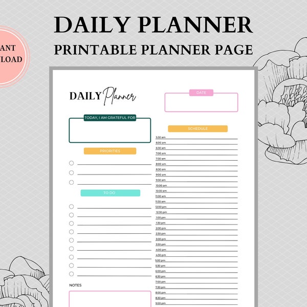 Undated Monthly Planner Printable, Month at A Glance, Monthly Calendar ...