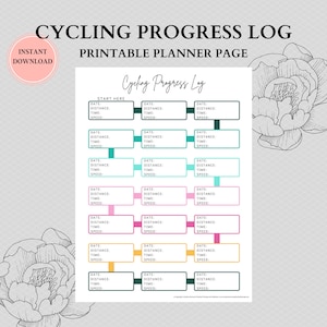 Printable Cycling Tracker | Cycling Log | Bike Riding Log | Goodnotes ...