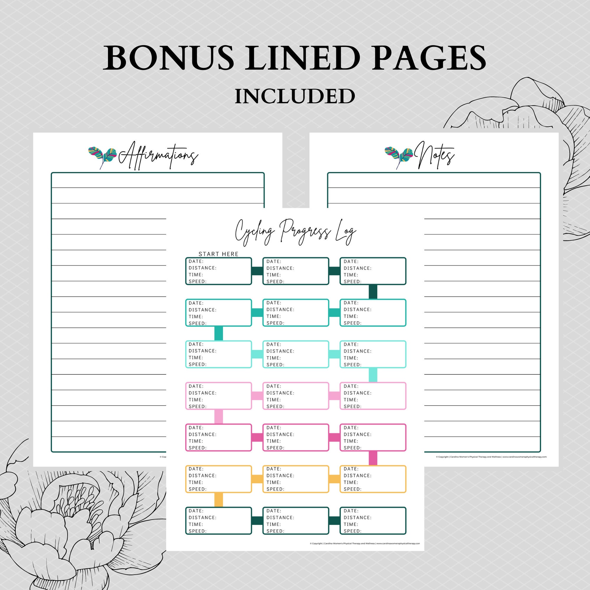 Printable Cycling Tracker Cycling Log Bike Riding Log Goodnotes Cycling ...