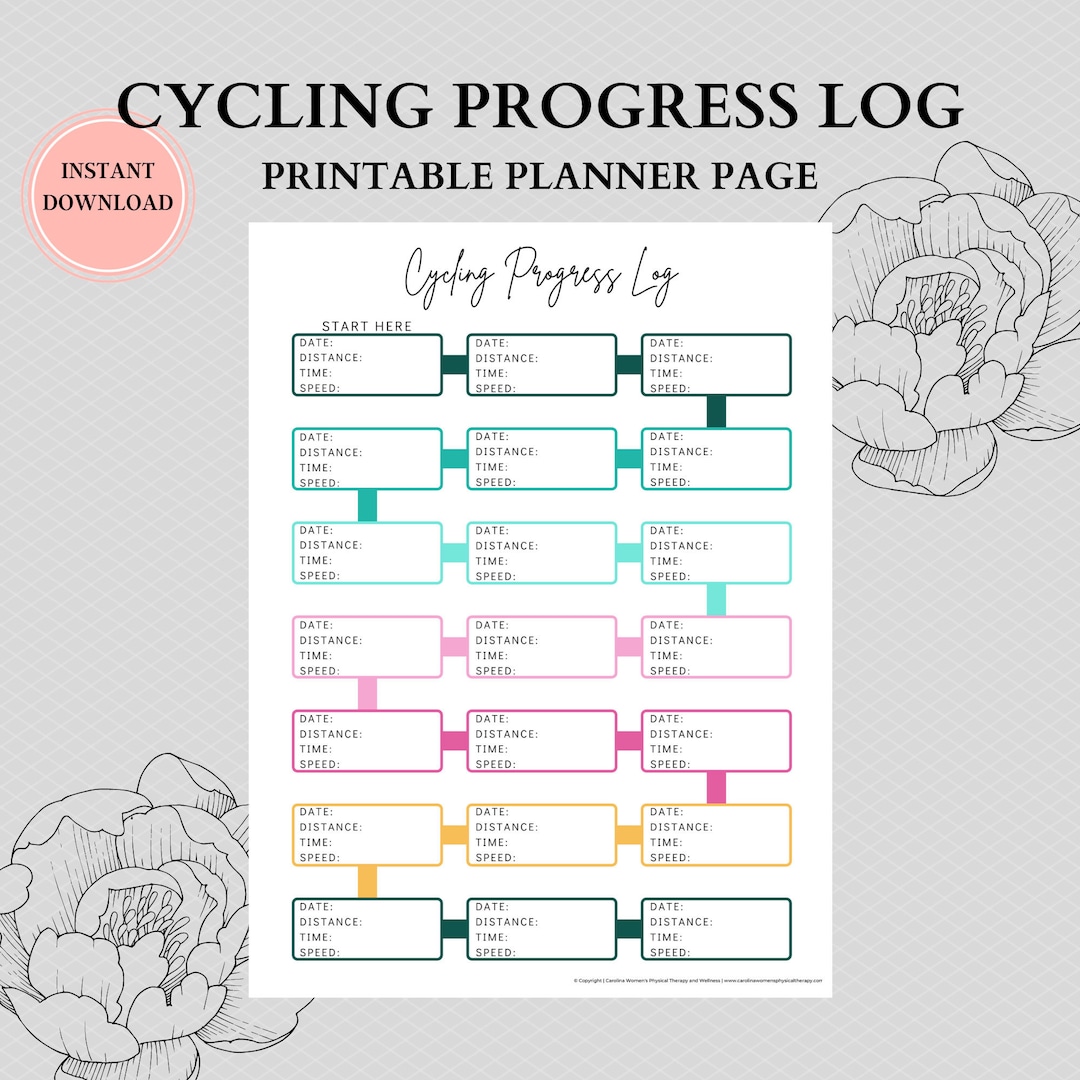 Printable Cycling Tracker | Cycling Log | Bike Riding Log | Goodnotes ...