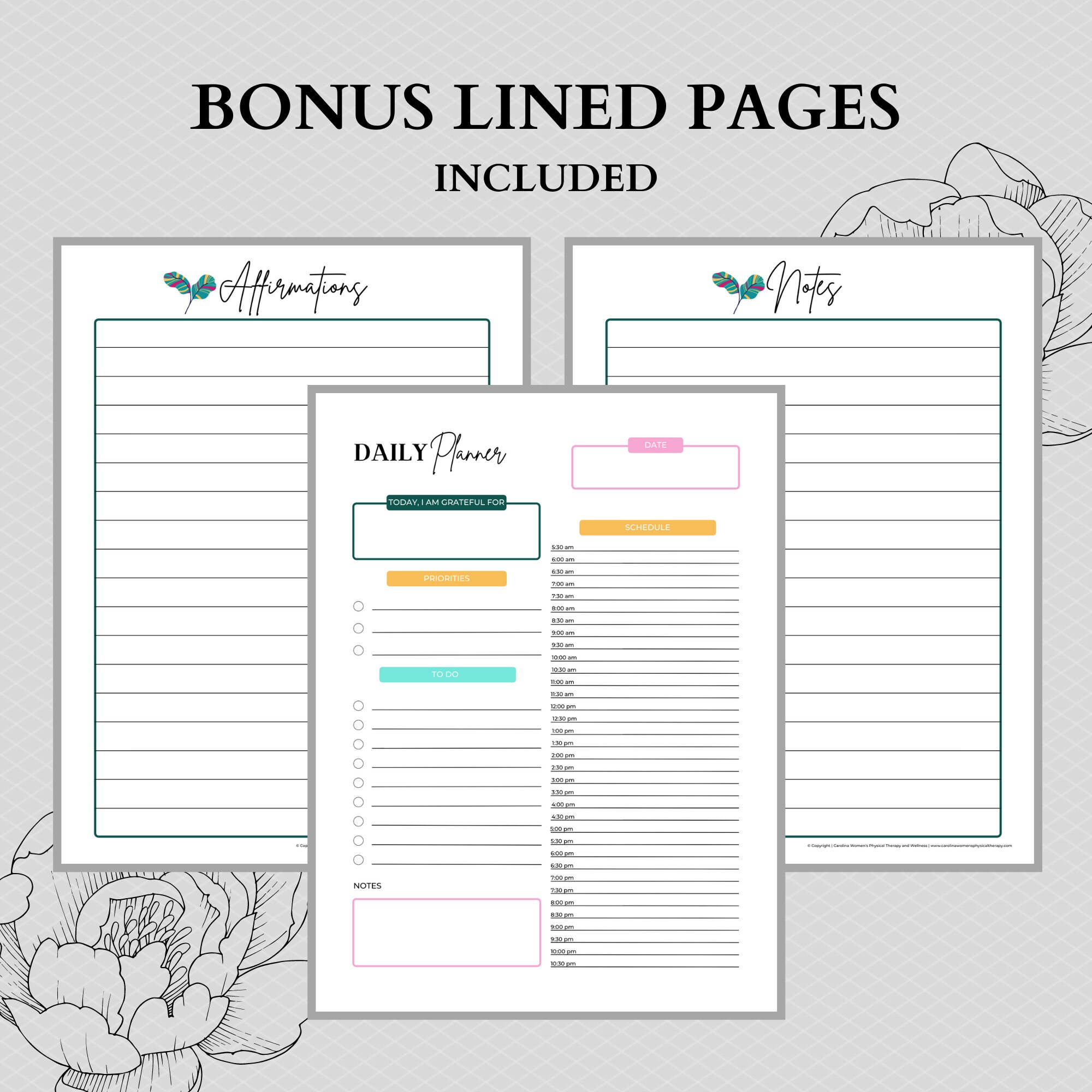 Minimalist Daily Planner Printable, Daily to Do List for Work/home ...