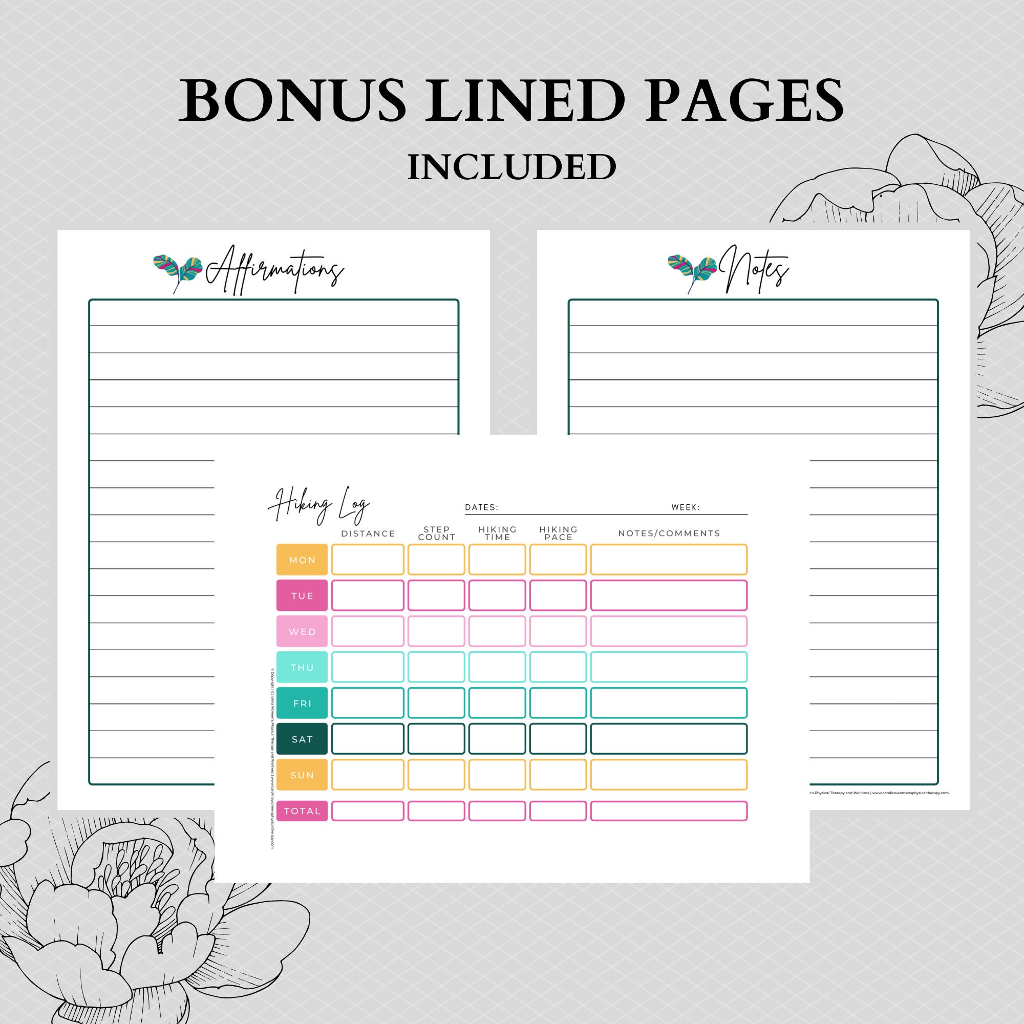 Outdoor Enthusiast Hiking Journal Template Adventure Hiking Etsy UK