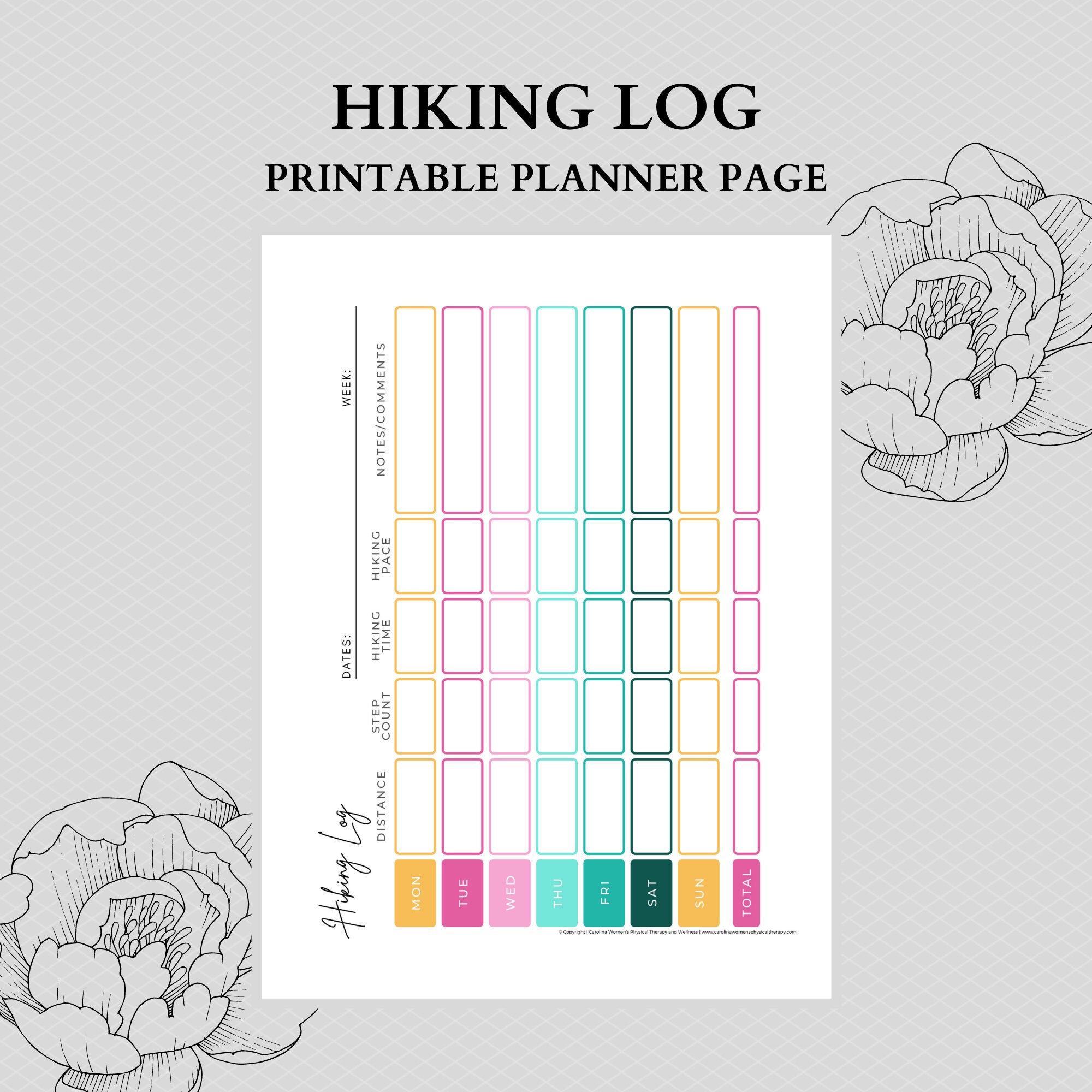 Outdoor Enthusiast Hiking Journal Template Adventure Hiking Etsy UK