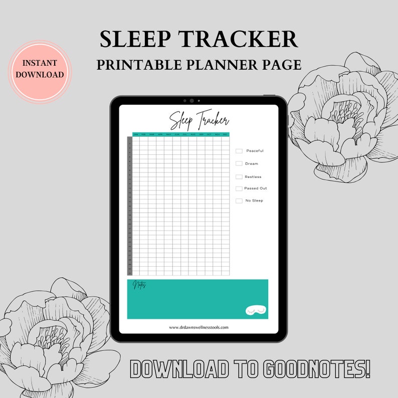 Printable Sleep Tracker, Fillable | Monthly Undated Sleep Chart | Sleep ...