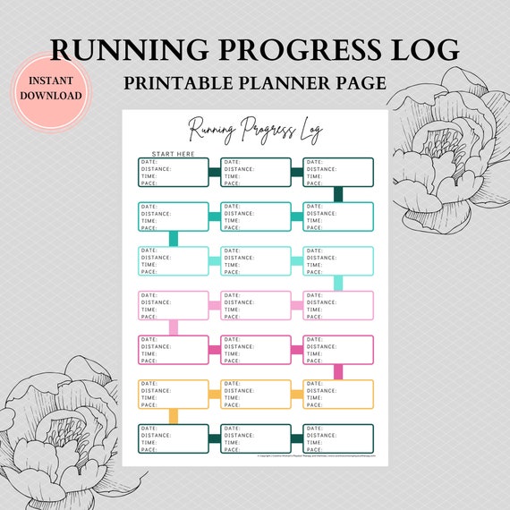 Running Tracker Workout Planner Printable Workout Tracker | Etsy