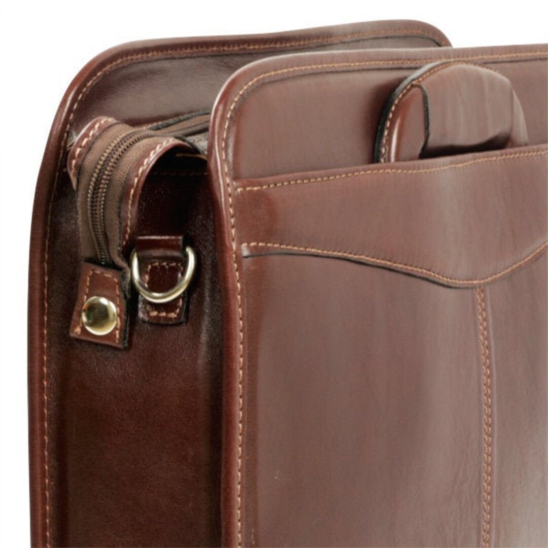 Leather Briefcase with Foldaway Handles - Etsy Österreich