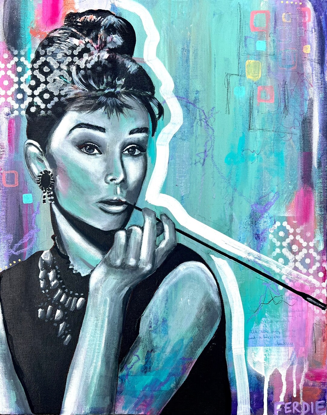 1950 Celebrity Art Prints, Blackandwhite, Audrey Hepburn - Etsy