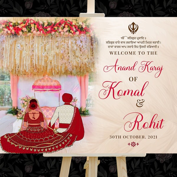 Sikh Wedding Card, Anand Karaj Card, Punjabi Wedding, Wedding Details ...