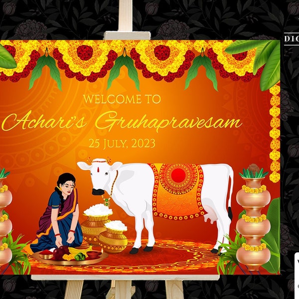 Telugu Housewarming Welcome Board - Etsy UK