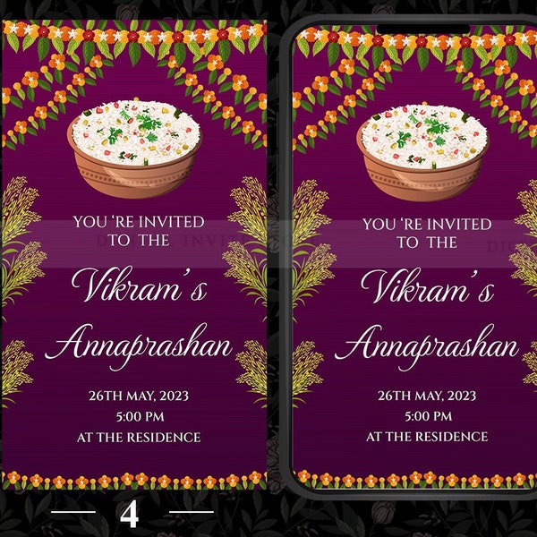 Pasni Ceremony Card - Etsy