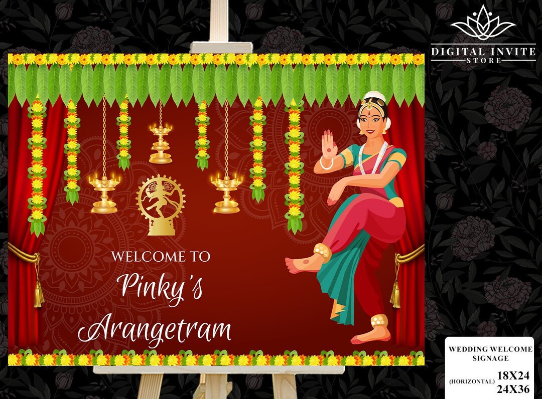 Welcome Arangetram Signs & Bharatnatyam Signs Arangetram - Etsy