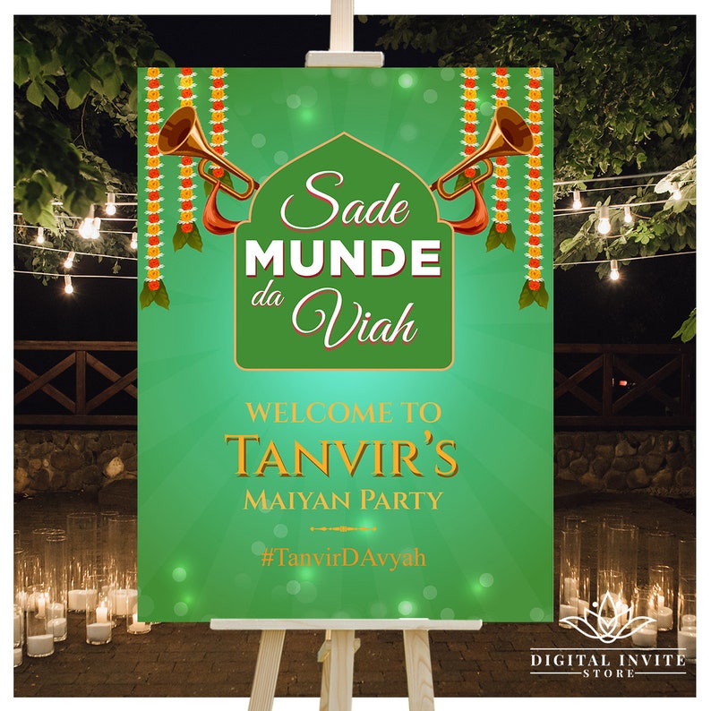 Maiyan Ceremony Welcome Signs Mayian Party Signages as Jaggo | Etsy