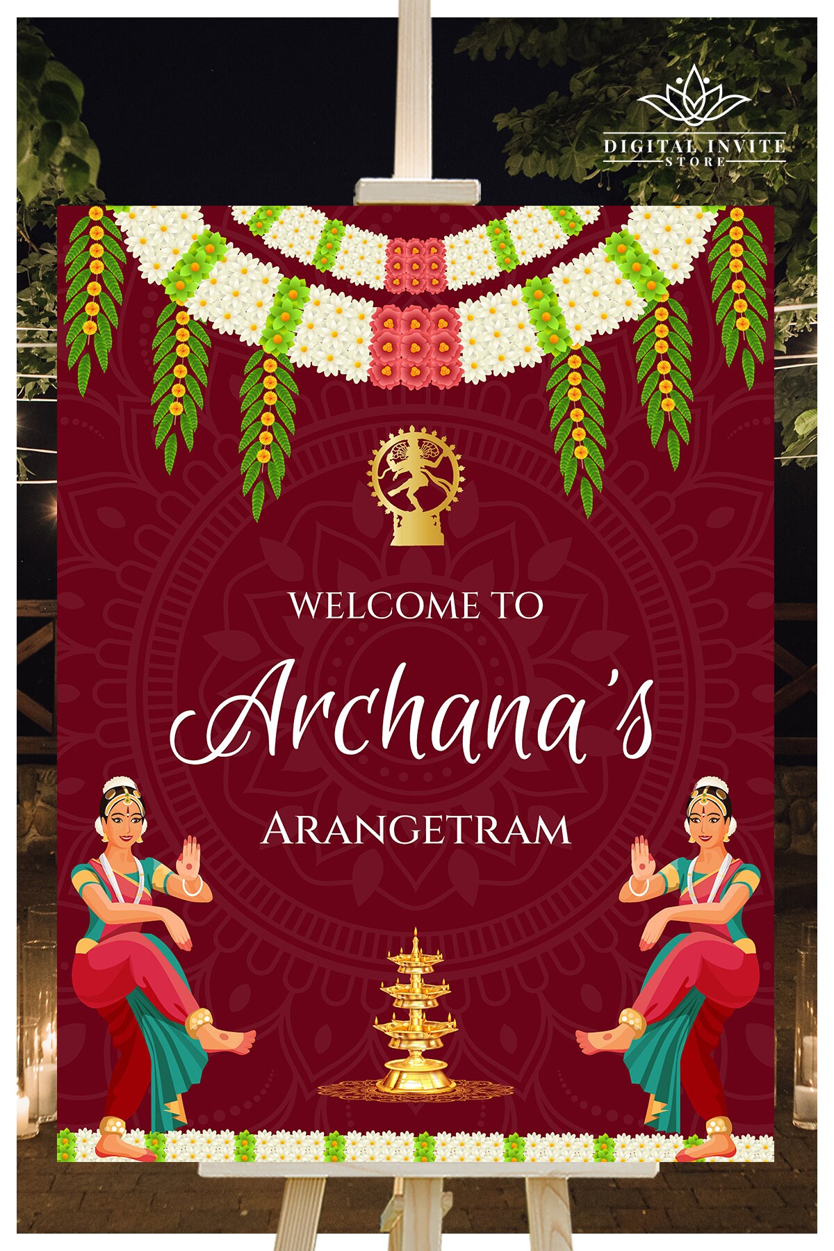 Classical Dance Recital Signage Welcome Arangetram Sign as - Etsy