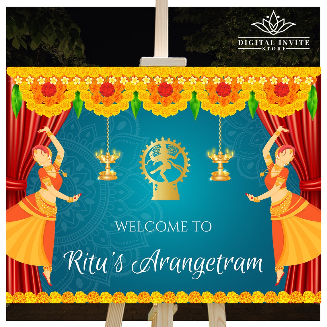Indian Bharatnatyam Welcome Signs & Arangetram Welcome Signs - Etsy