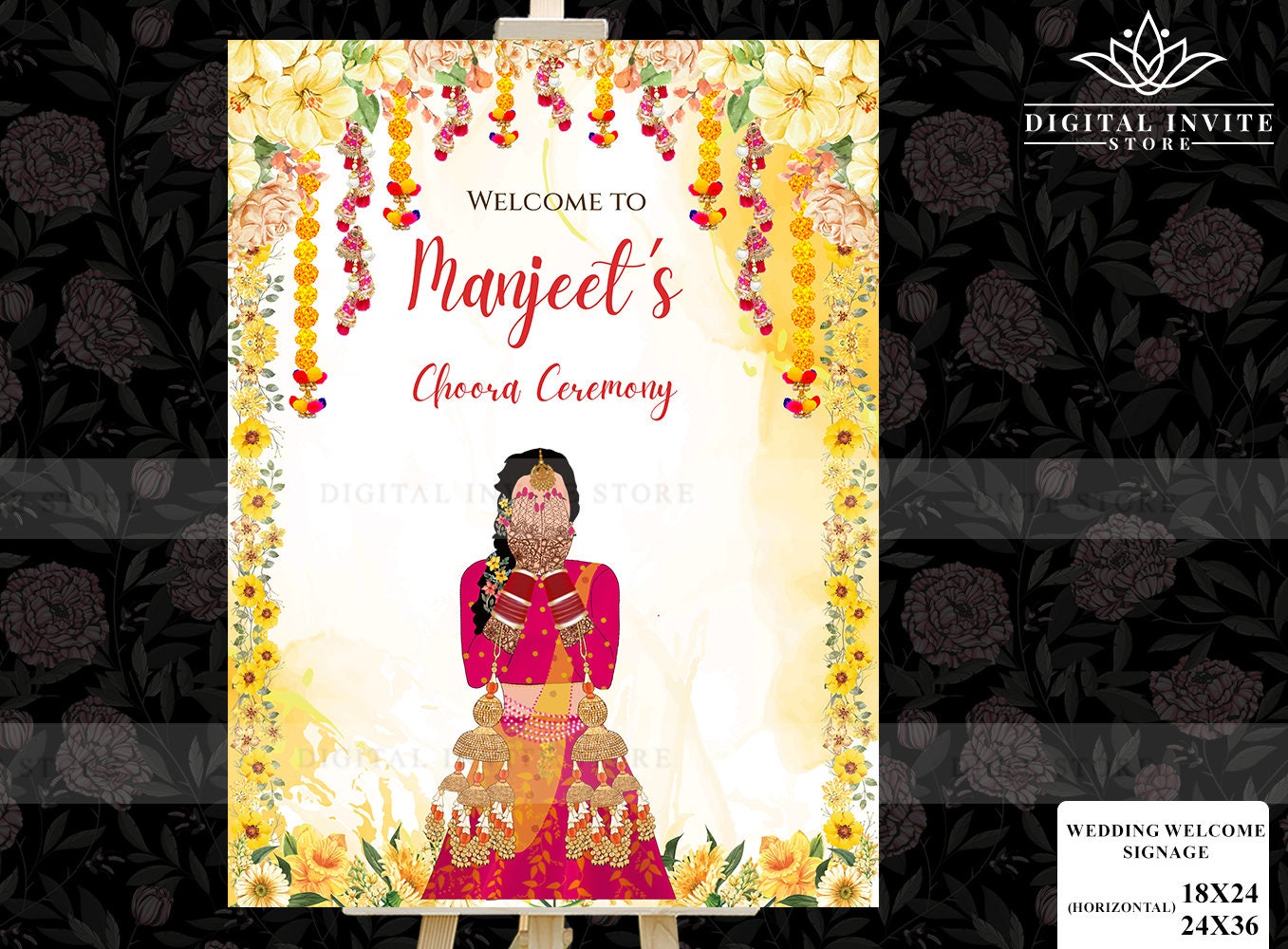 Choora Ceremony as Sikh Wedding Signs Punjabi Wedding Choora | Etsy