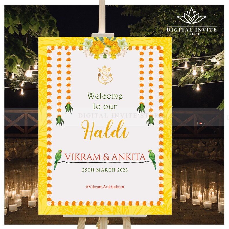 Haldi Signage Board Haldi Welcome Signage Indian Haldi Decor - Etsy