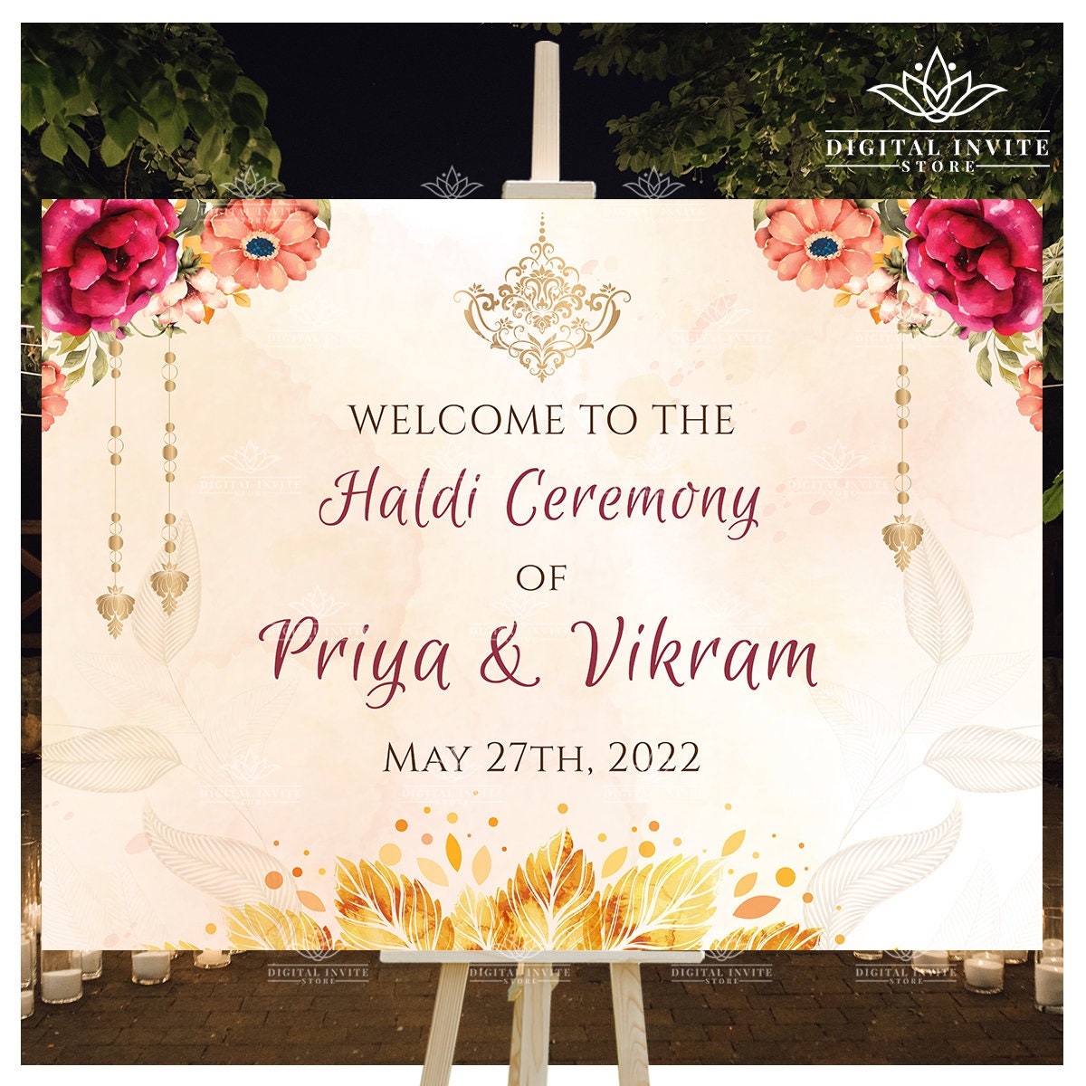 Indian Wedding Welcome Signages Vatna Signs Haldi Welcome | Etsy