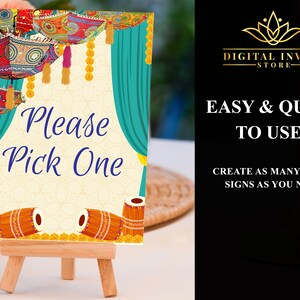 Please Pick One Indian Wedding Decor, Mehndi Decor Station Haldi Decor ...