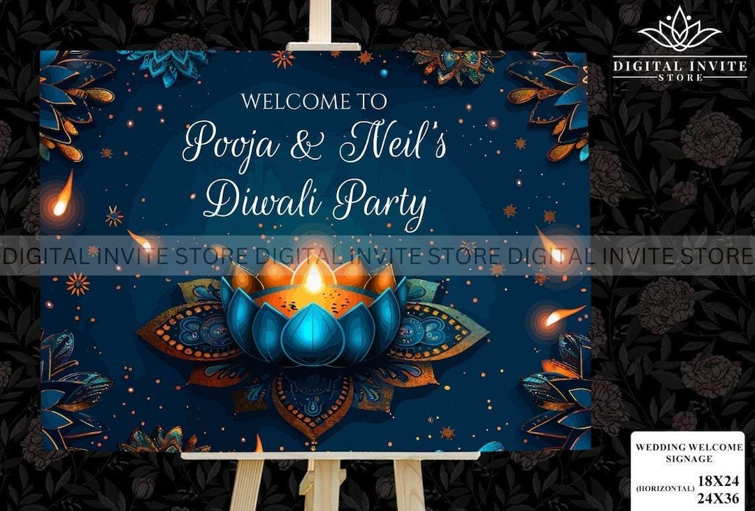 Diwali Signage as Diwali Party Signs, Diwali Welcome Signs & Diwali ...