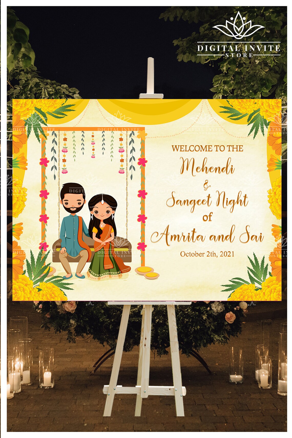 Sangeet Signage Board as Mehndi Signage Mehendi & Sangeet - Etsy
