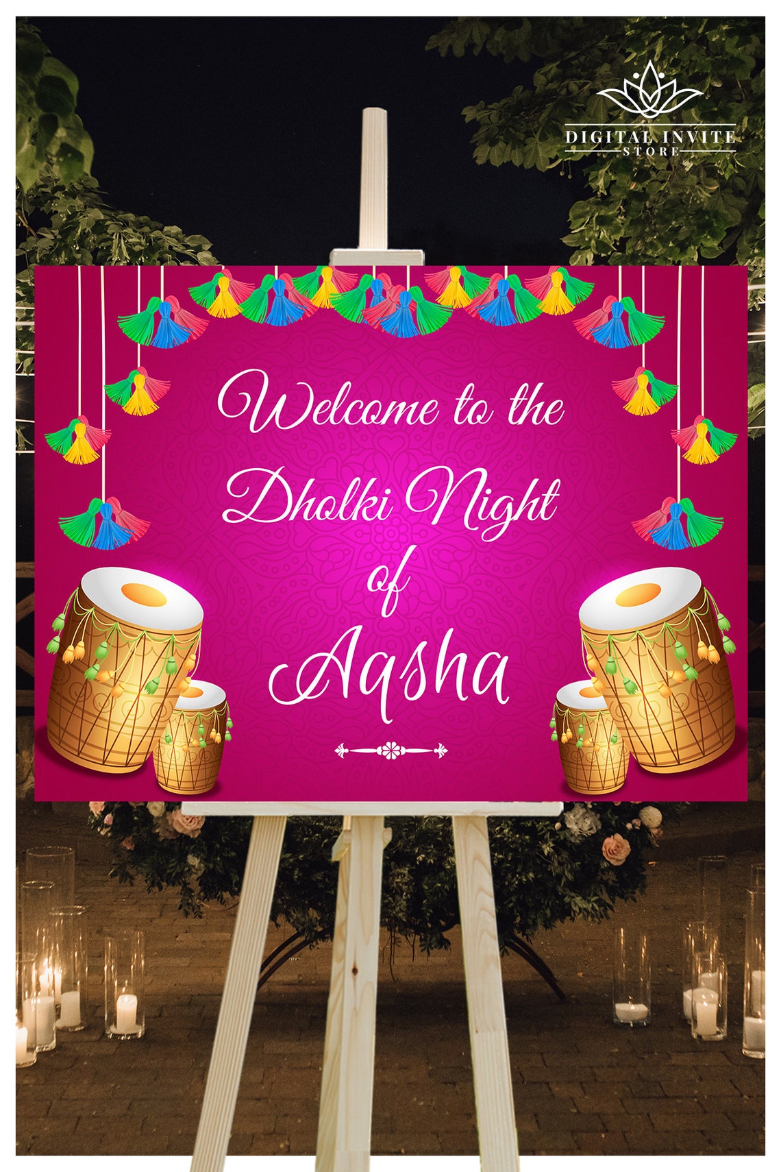 Muslim Dholak Night Signs & Dholki Night Signages Dholki | Etsy