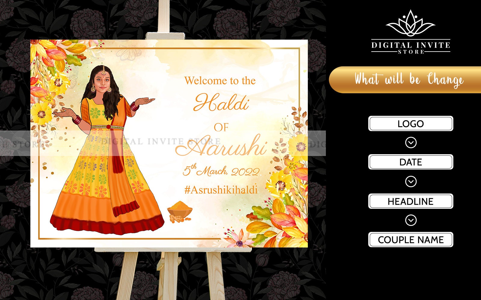 Haldi Ceremony Welcome Signs Haldi Welcome Signages Indian - Etsy