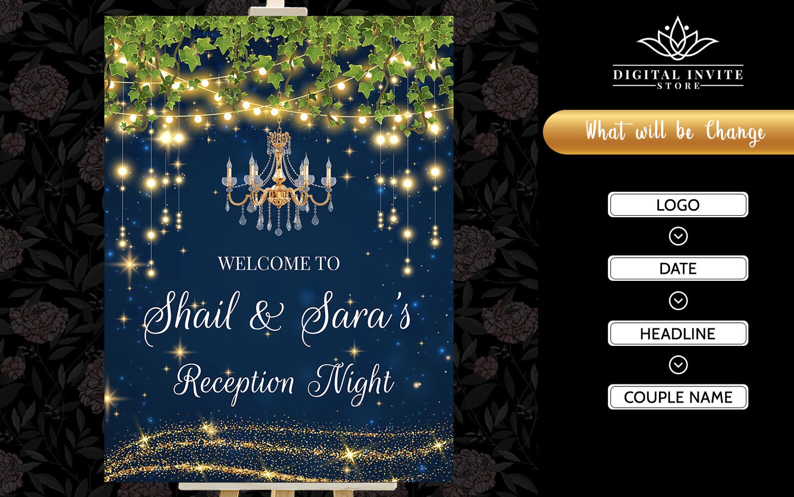 Teal Blue Reception Signs Indian Reception Decor Signs - Etsy