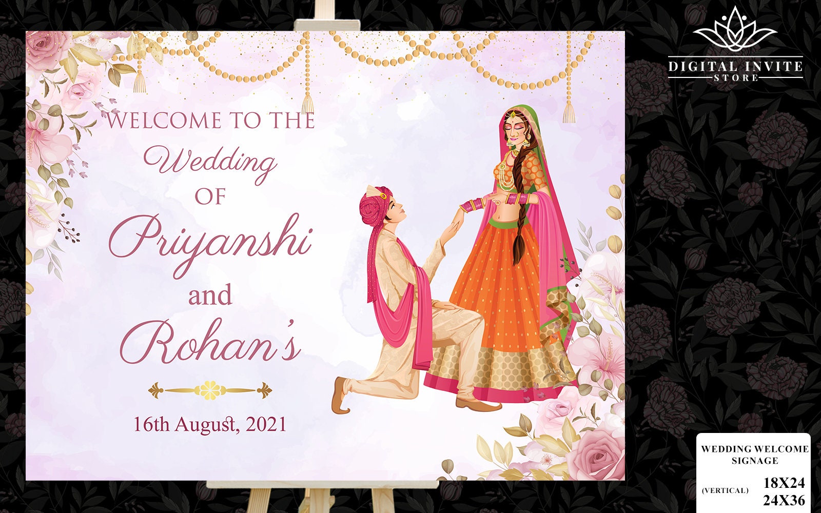 Hindu Welcome Signage Indian Wedding Ceremony Sign Punjabi - Etsy