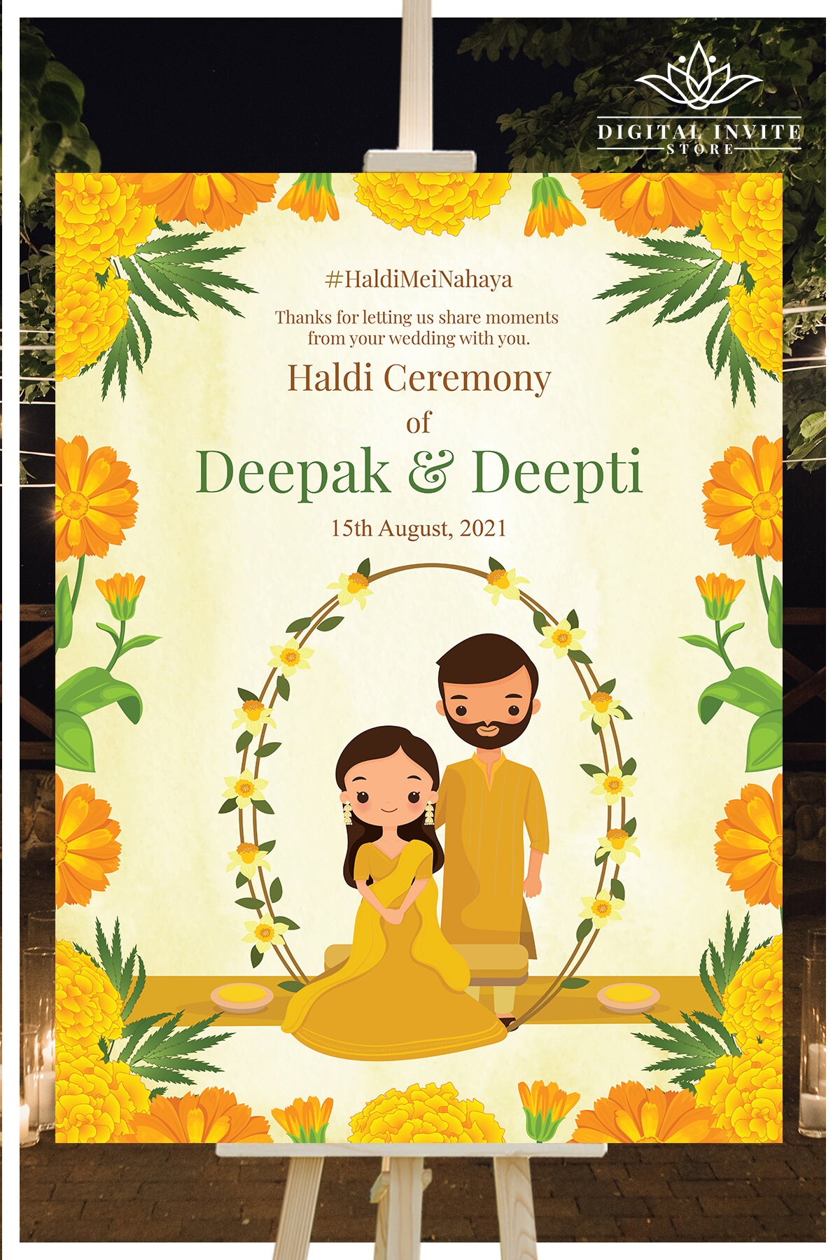 Haldi Welcome Signs & Haldi Signs Haldi Ceremony Signage | Etsy