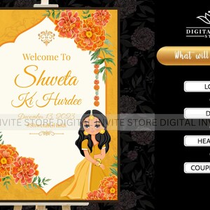 Haldi Signage Board, Gaye Holud Welcome Signage, Indian Haldi Decor ...