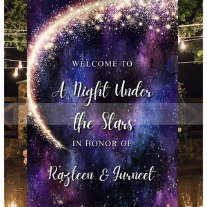 Galaxy Welcome Signs, Welcome Party Signs Digital Download, Starry ...