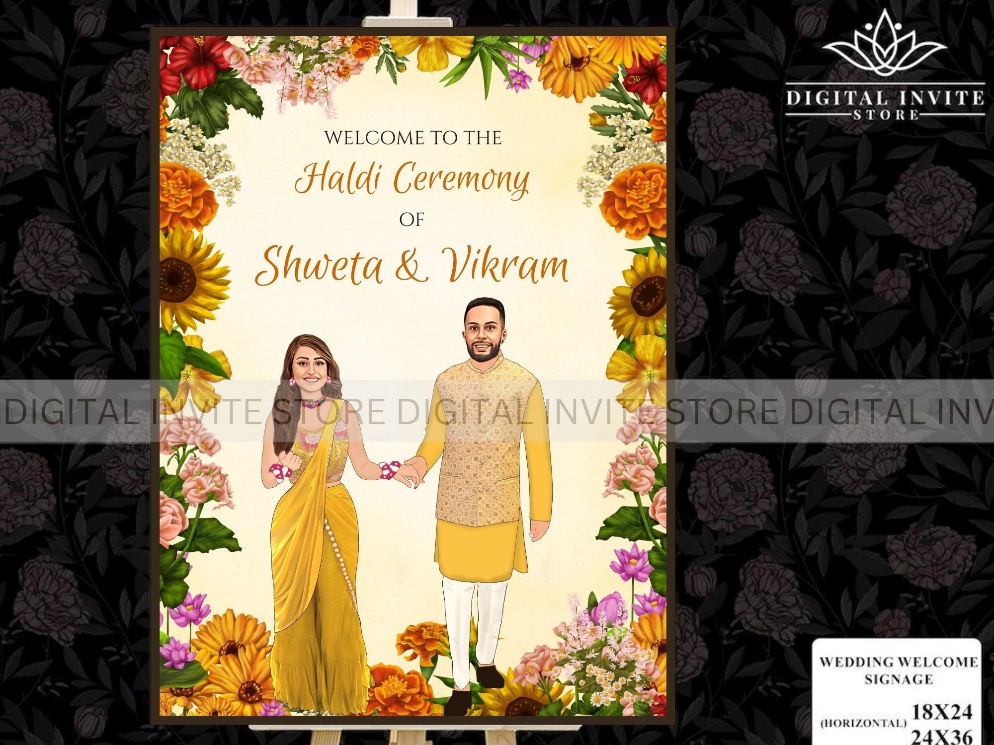 Haldi Welcome Signages as Haldi Signs, Haldi Ceremony Signs & Pithi ...