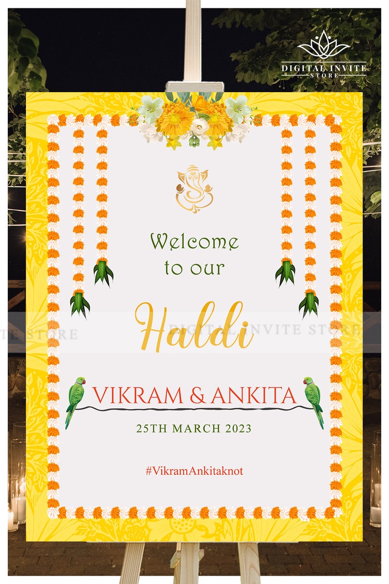 Haldi Signage Board Haldi Welcome Signage Indian Haldi Decor - Etsy