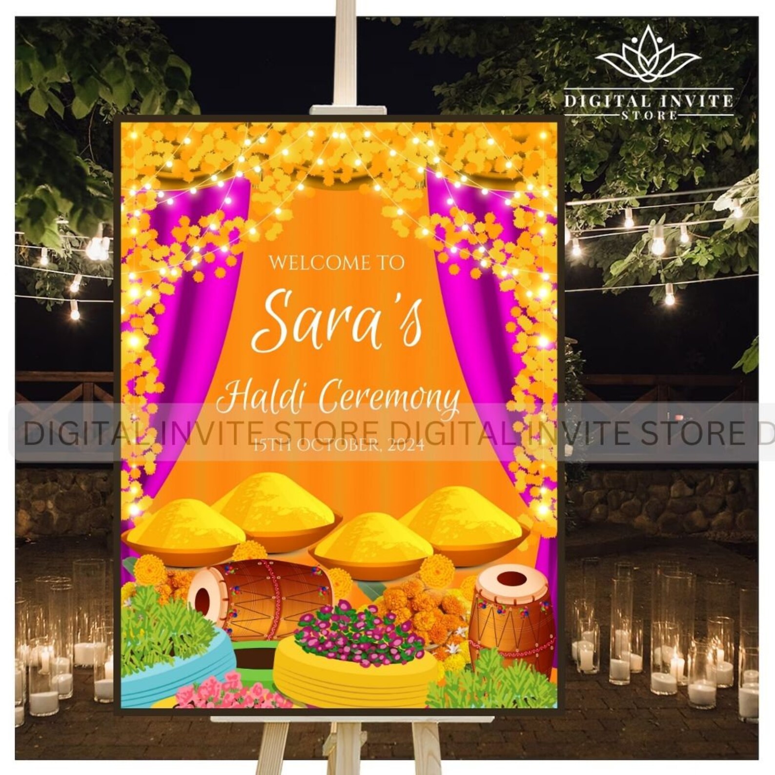 Haldi Welcome Signages, Haldi Ceremony Signs & Pithi Signages, Indian ...