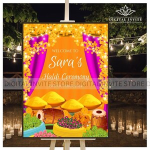 Haldi Welcome Signages, Haldi Ceremony Signs & Pithi Signages, Indian ...