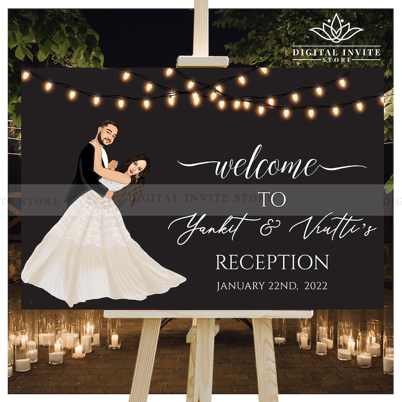 Reception Party Signs Sangeet Welcome Sign Board Welcome to - Etsy