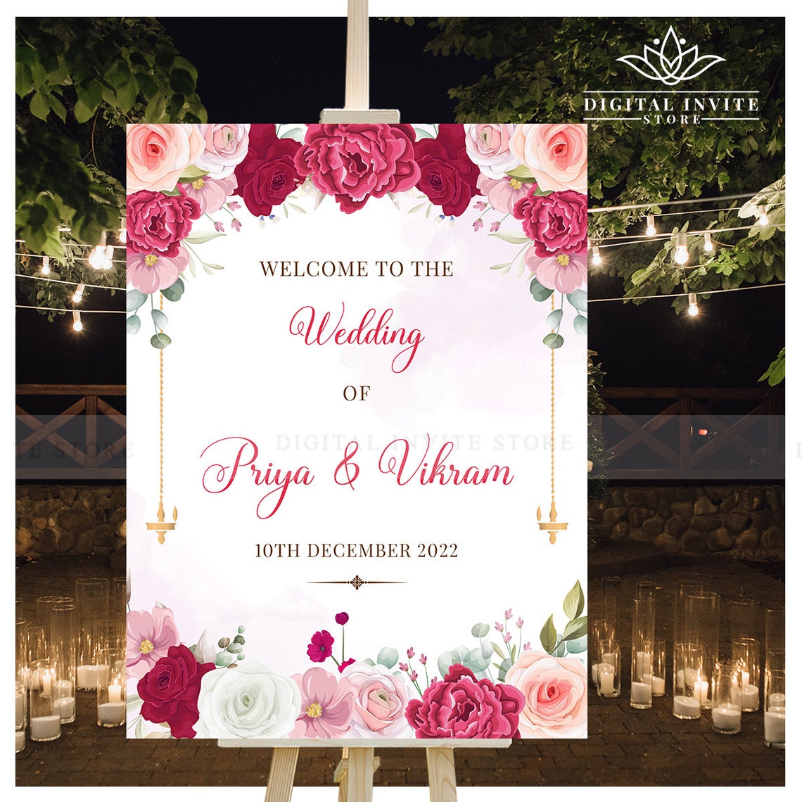 Indian Wedding Signage Board Hindu Wedding Welcome Signs - Etsy