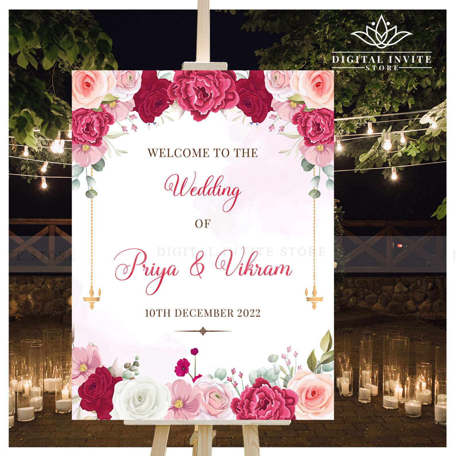 Indian Wedding Signage Board Hindu Wedding Welcome Signs - Etsy