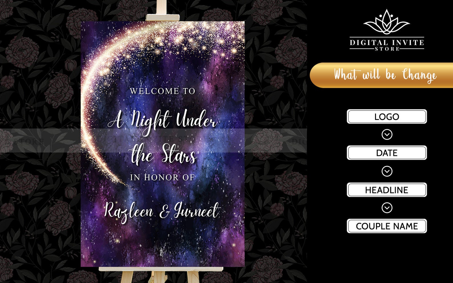 Galaxy Welcome Signs Welcome Party Signs Digital Download - Etsy