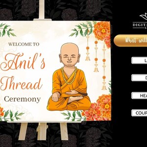 Thread Ceremony Sign as Upanayanam Sign, Thread Ceremony Welcome Sign ...