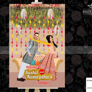 Tanu Weds Manu Portrait Indian Couple Cartoon Portrait - Etsy