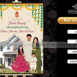 Housewarming Signs as Telugu Housewarming Sign, Gruha Pravesham Sign as ...